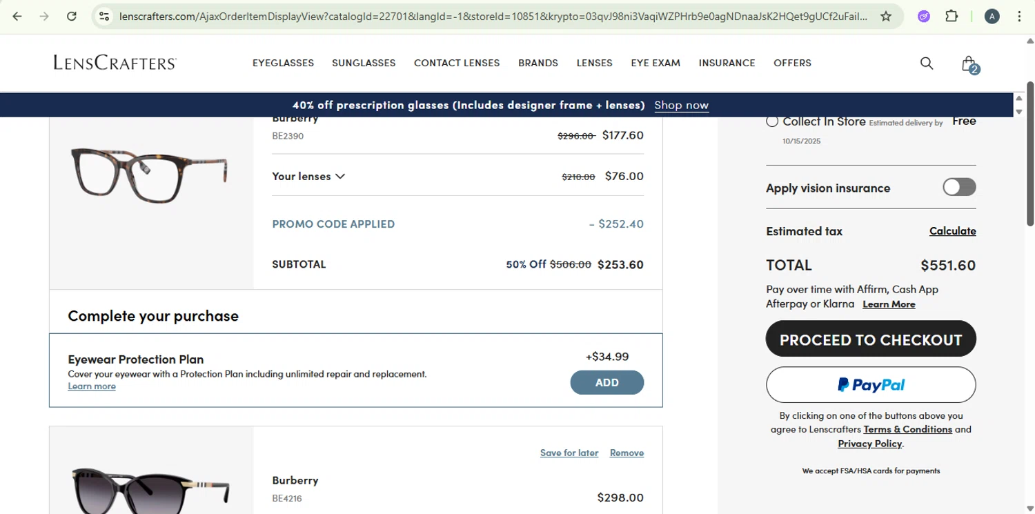 LensCrafters Promo Codes - $145 Off (5 Verified) Nov 2025