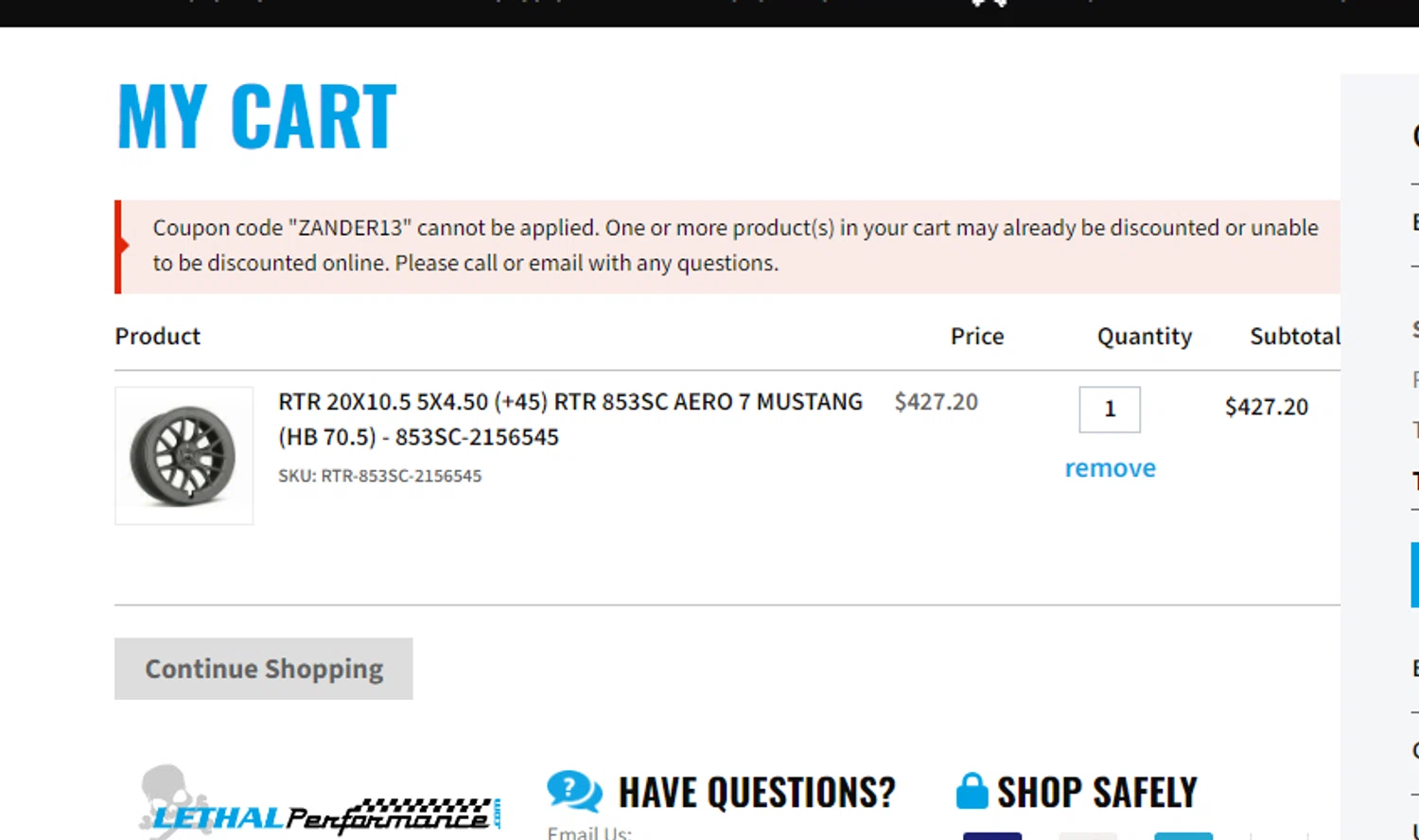 Lethal Performance Discount Codes - 10% Off | September 2024