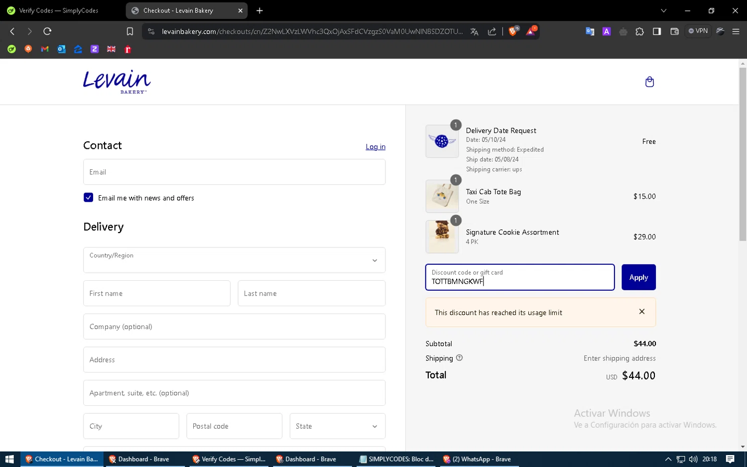 Levain Bakery Discount Codes - 20% Off | September 2024