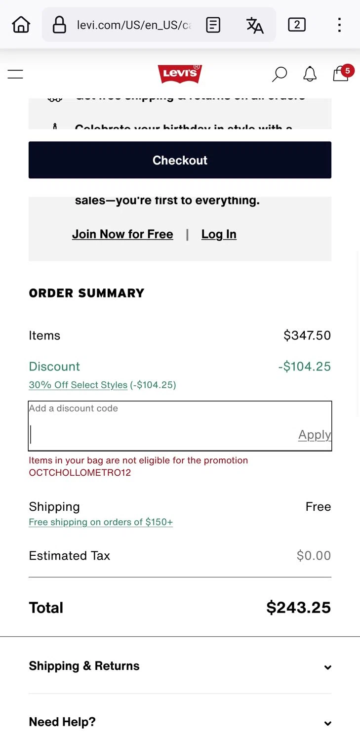 Levi's Promo Codes (10 Verified) - 30% Off w/ Code Jan 2025