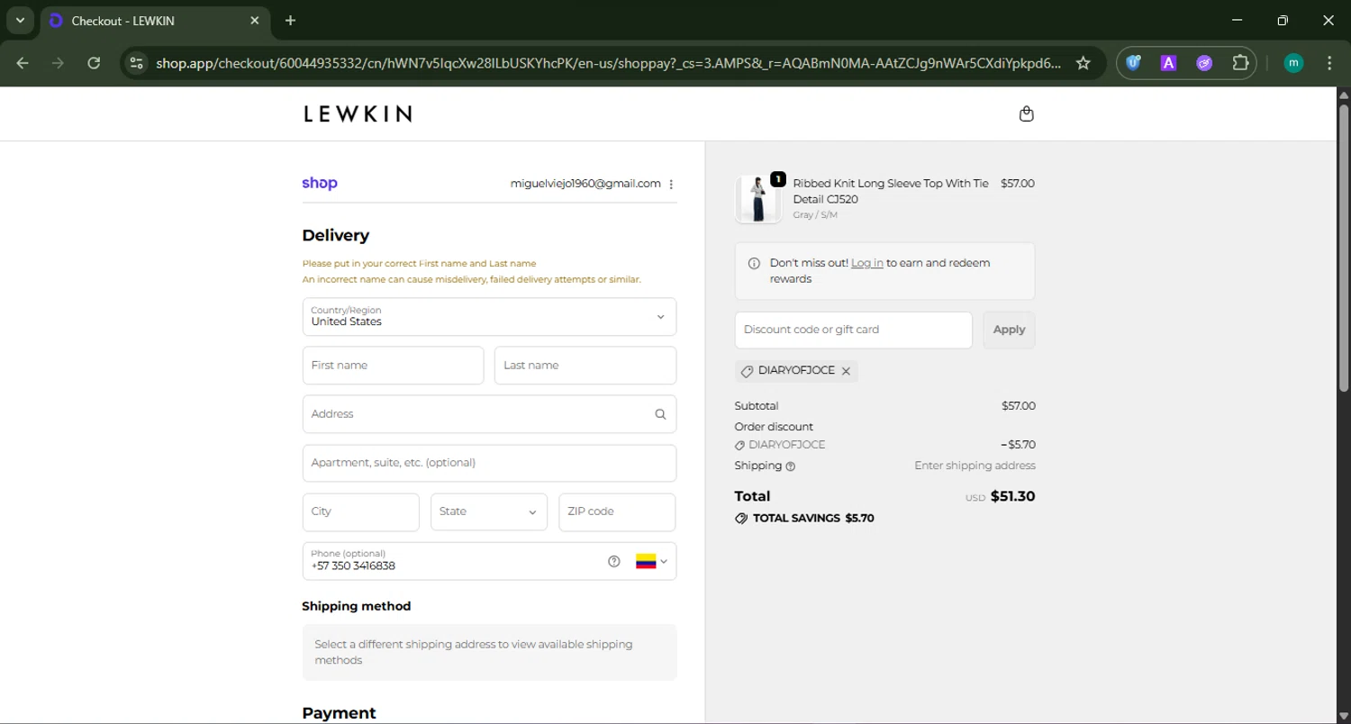 Lewkin Promo Codes - 60% Off (112 Verified) Jan 2026