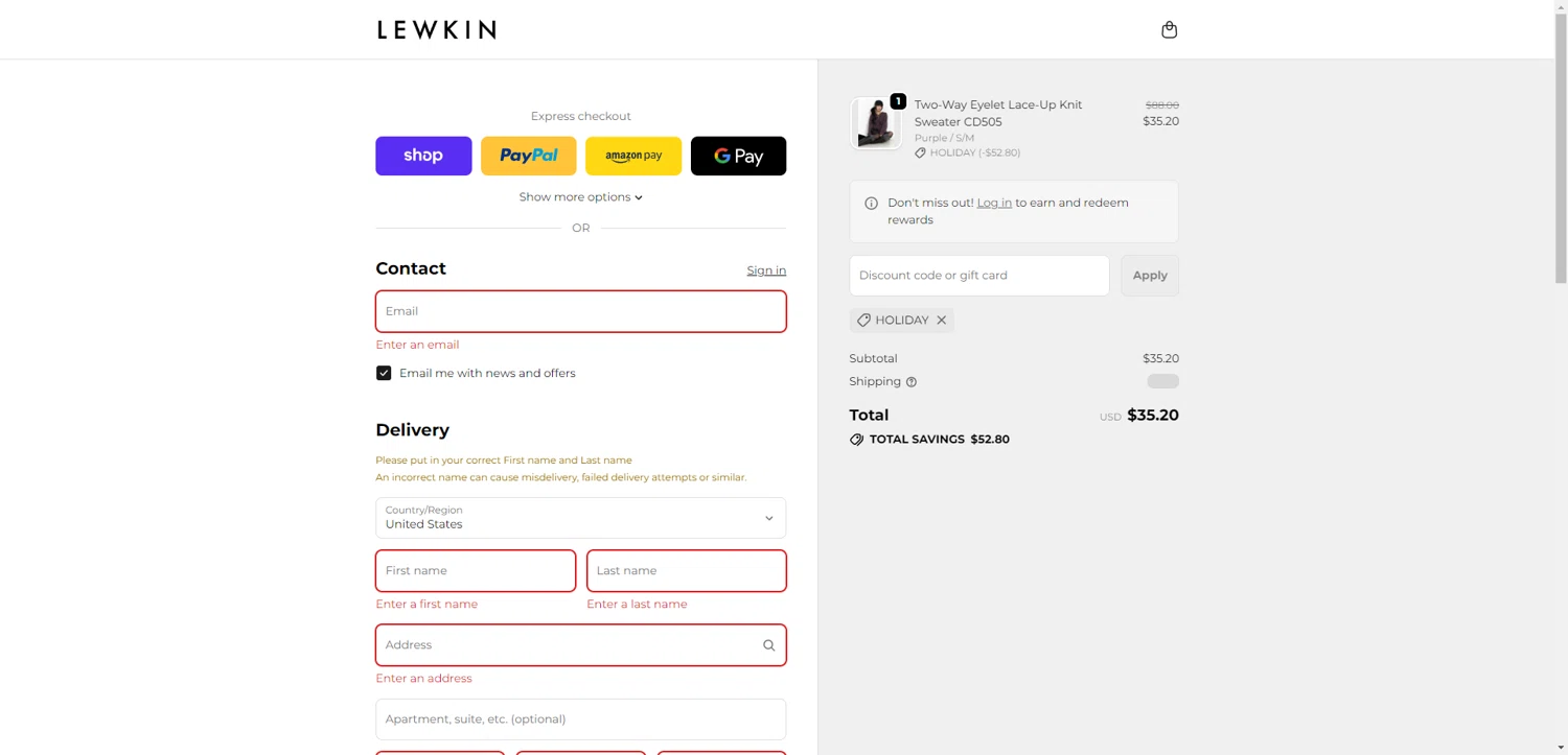Lewkin Promo Codes - 60% Off (103 Verified) Dec 2025