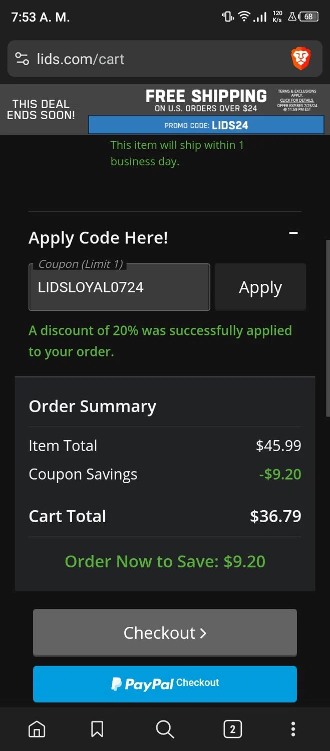 Lids Coupons - 20% Off | August 2024