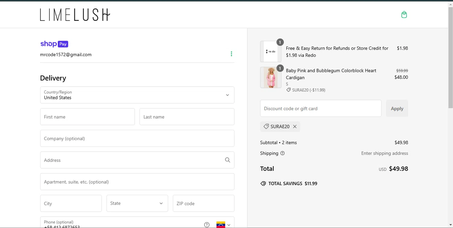 Lime Lush Coupon Codes - 25% Off | January 2025