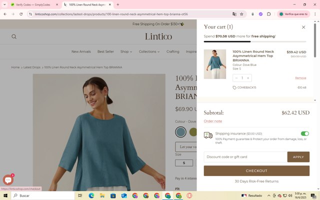 LINTICO Discount Codes - 15% Off (8 Verified) Jul 2025