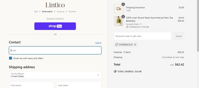LINTICO Discount Codes - 15% Off (8 Verified) Jul 2025