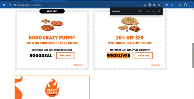 Little Caesars Promo Codes (6 Verified) - 20% Off Apr 2025