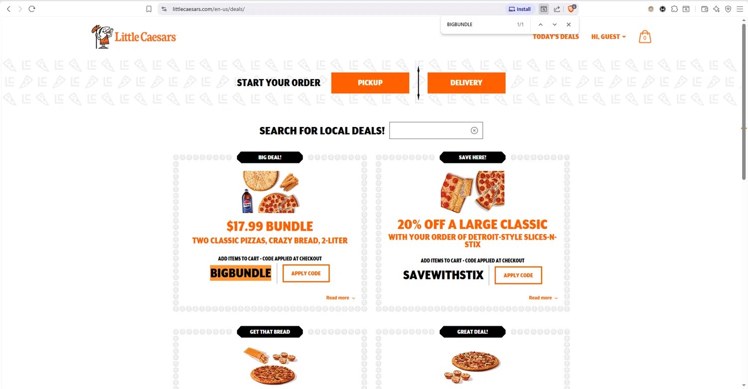 Little Caesars Promo Codes - $5 Off (6 Verified) Jan 2026
