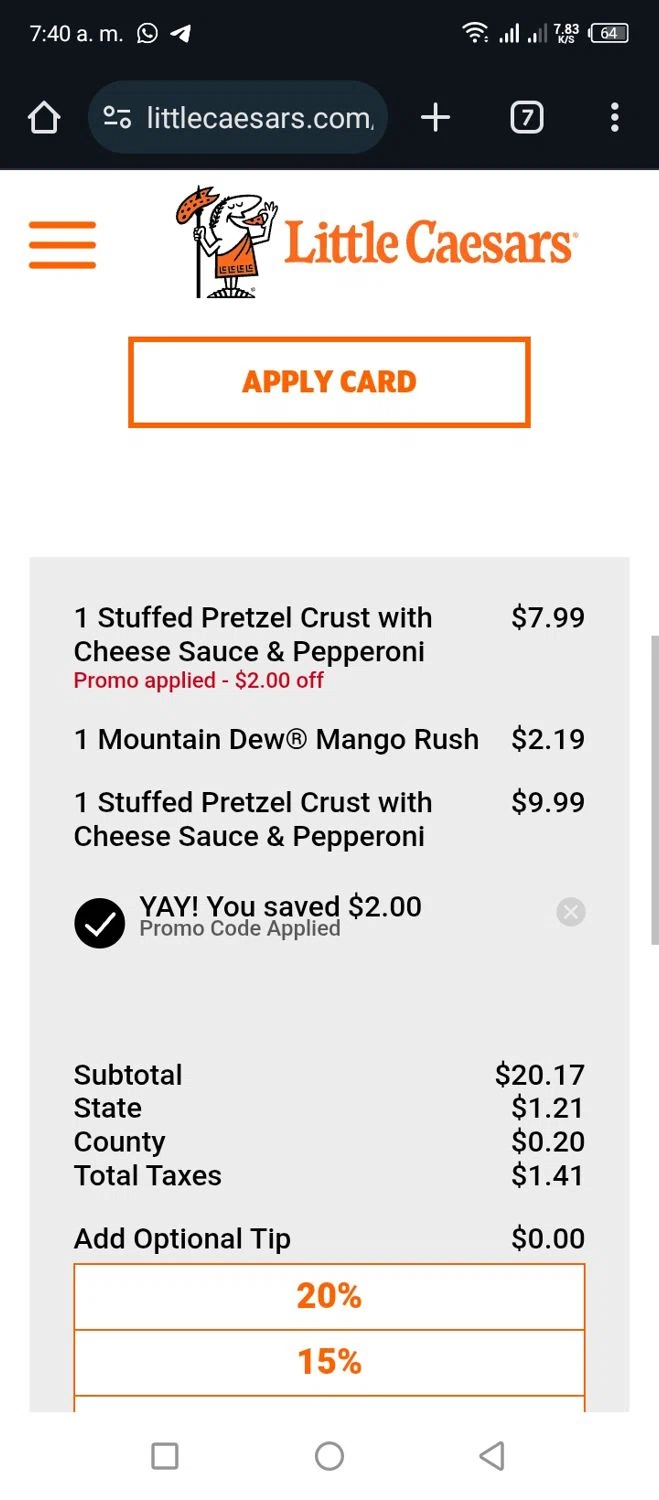 Little Caesars Promo Codes (7 Verified) - 20% Off Jul 2025