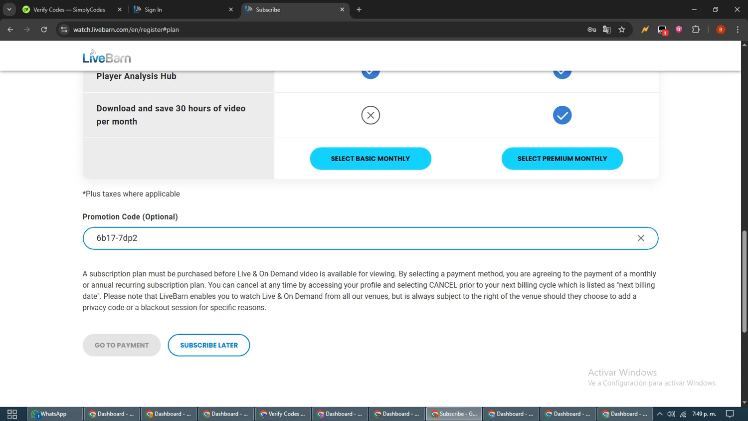 LiveBarn w/Code Coupons & Discounts January 2026