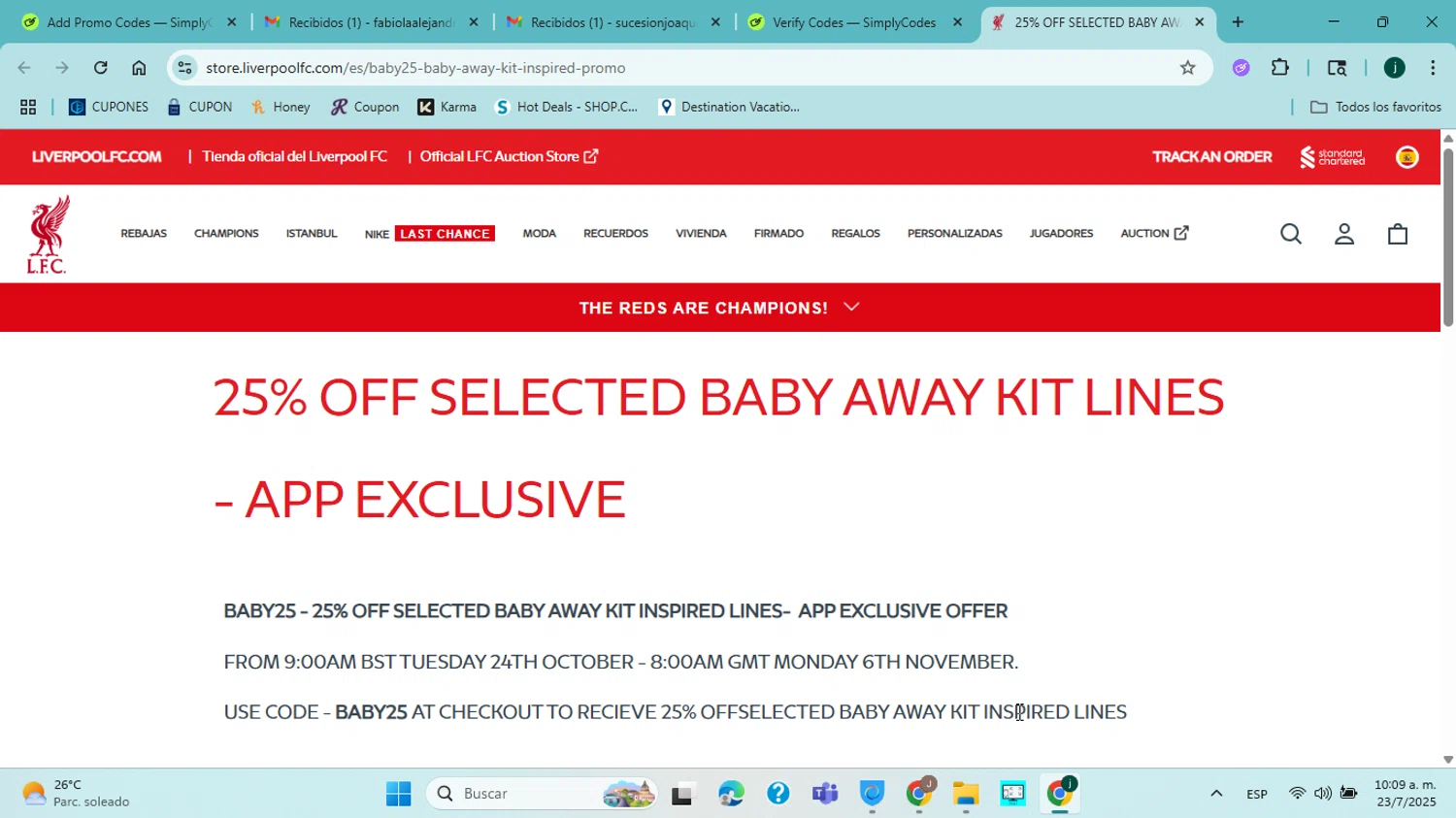 Liverpool FC Promo Codes - 25% Off (Verified) Sep 2025