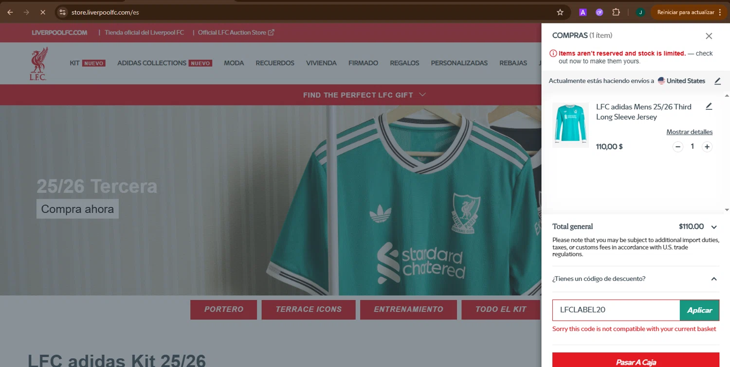 Liverpool FC Promo Codes - 25% Off (Verified) Oct 2025