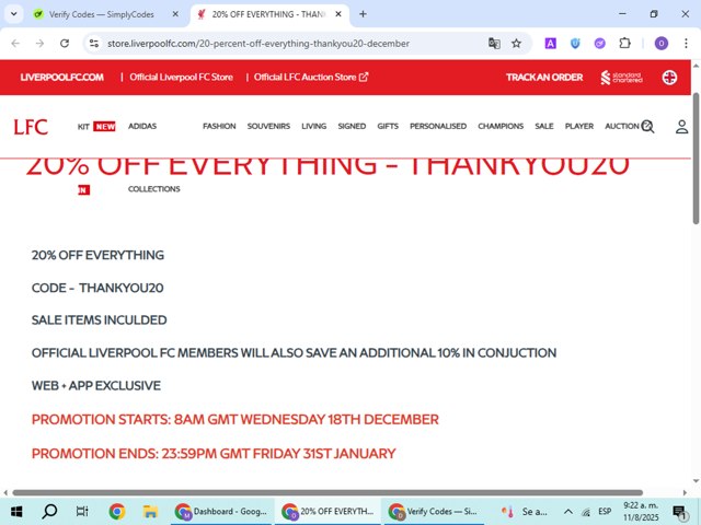 Liverpool FC Promo Codes - 20% Off (Verified) Aug 2025