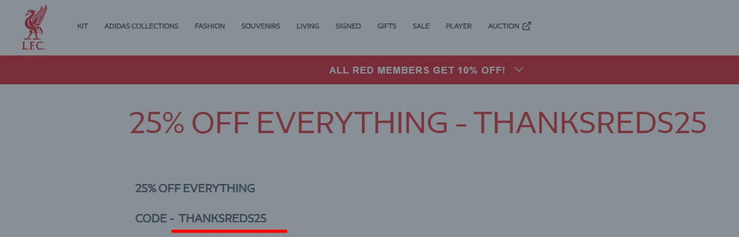 Liverpool FC Promo Codes - 20% Off (3 Verified) Mar 2026