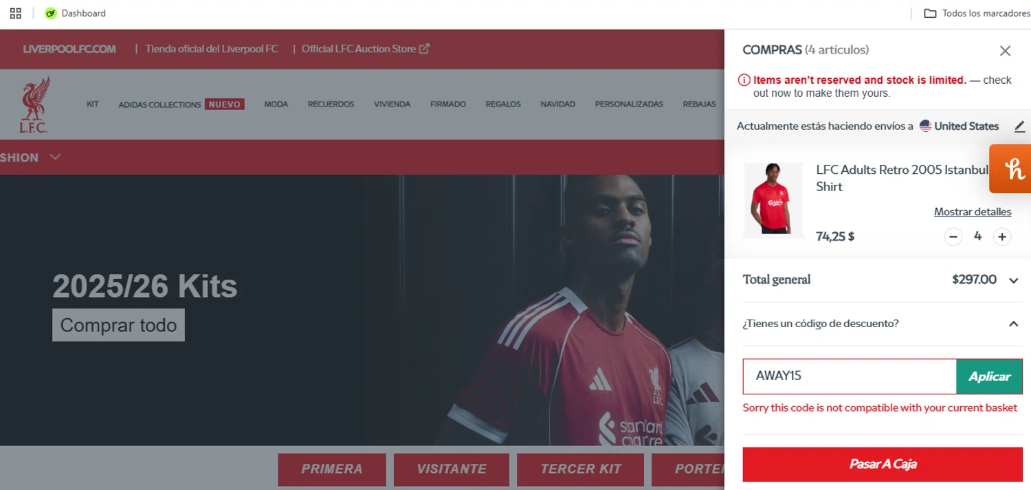 Liverpool FC Promo Codes - 15% Off (1 Verified) Dec 2025