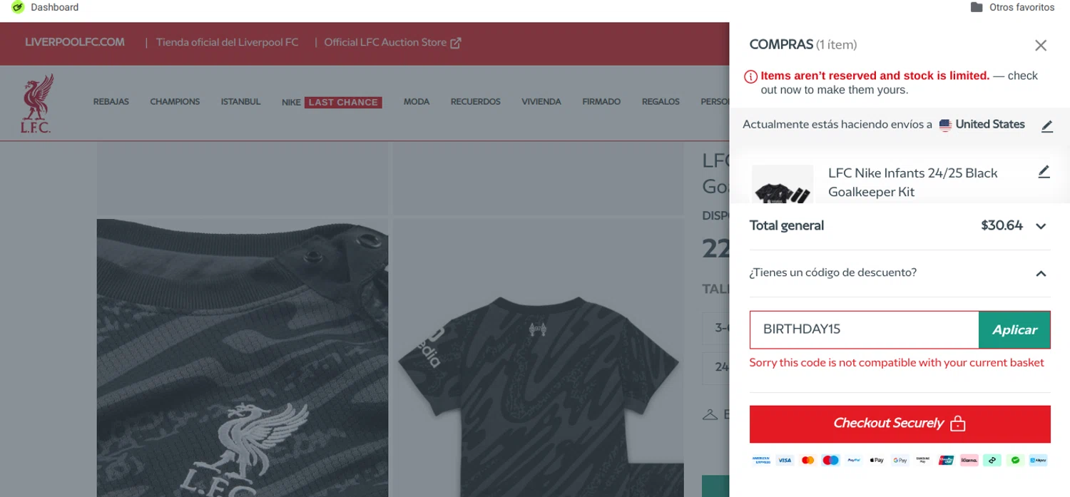 Liverpool FC Promo Codes - 15% Off (Verified) Sep 2025