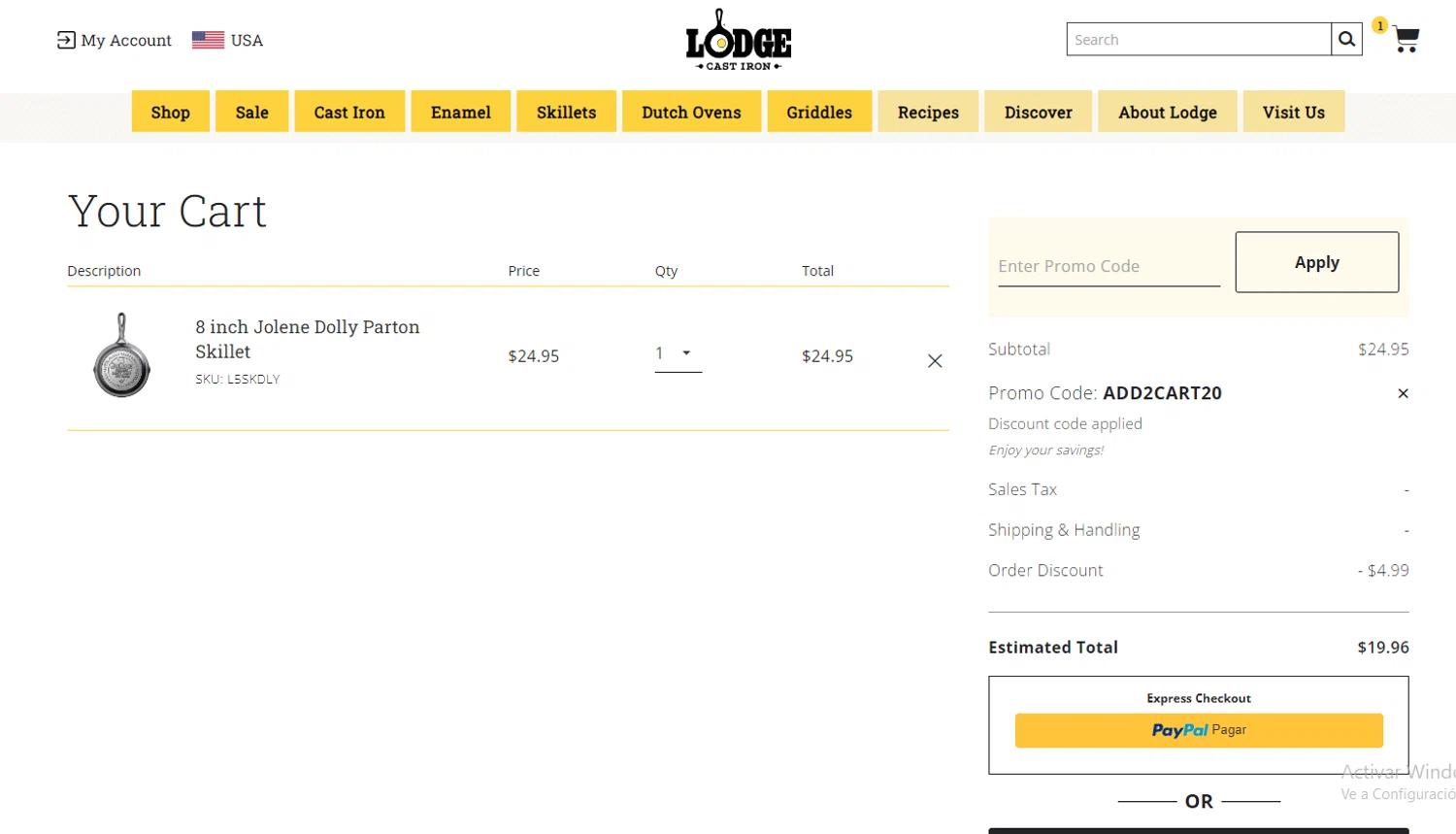 Lodge Cast Iron Promo Codes - 20% Off | October 2024