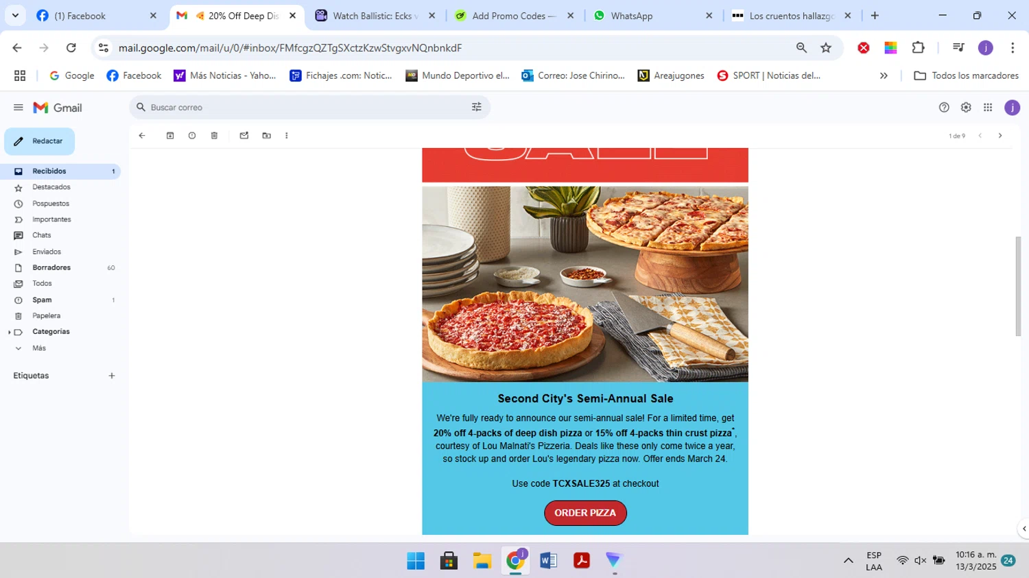 Lou malnati's promo code store