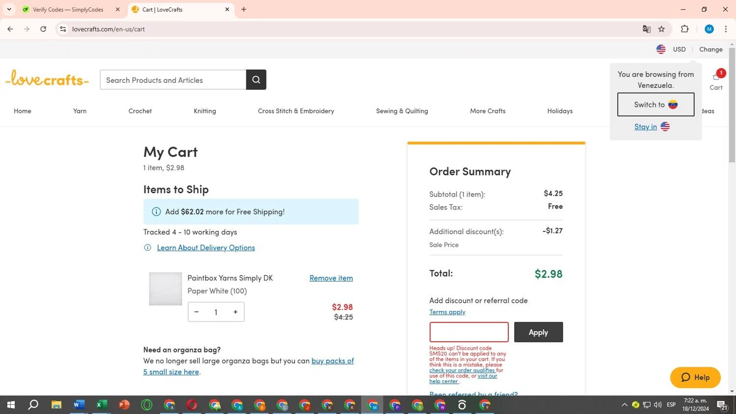 LoveCrafts Discount Codes - $5 Off | January 2025