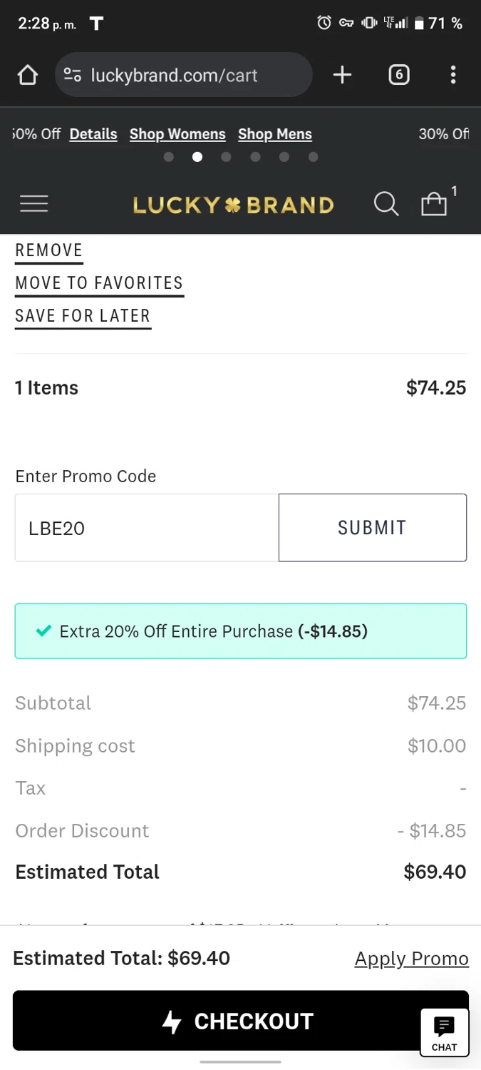 Lucky Brand Promo Codes - 15% Off | December 2024