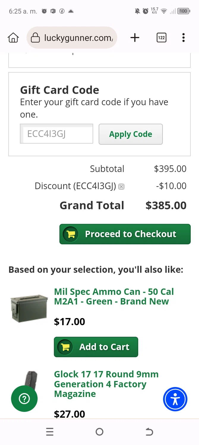 Lucky Gunner Promo Codes (6 Verified) - $10 Off Oct 2025