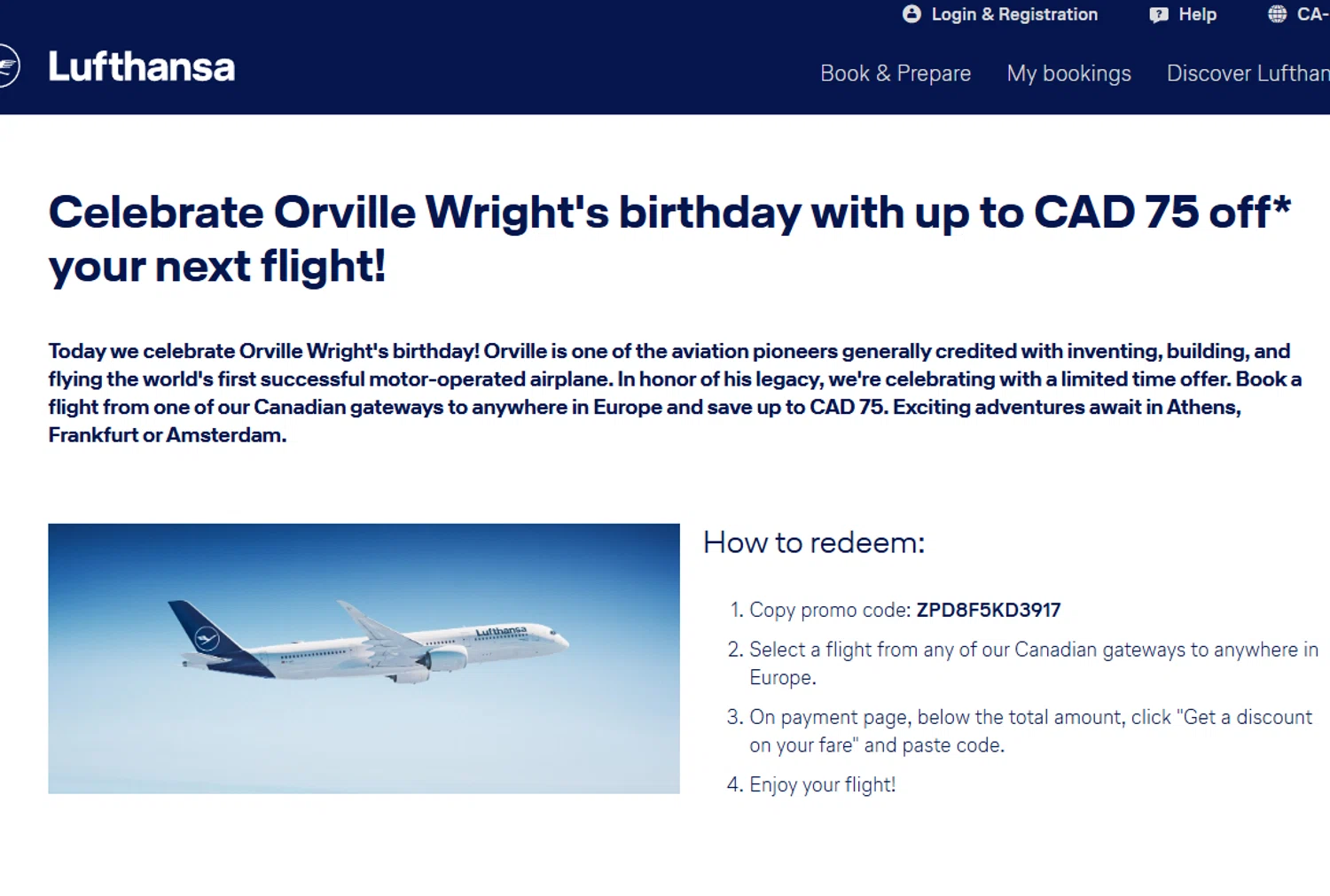 Lufthansa Promo Codes - $75 Off | January 2025