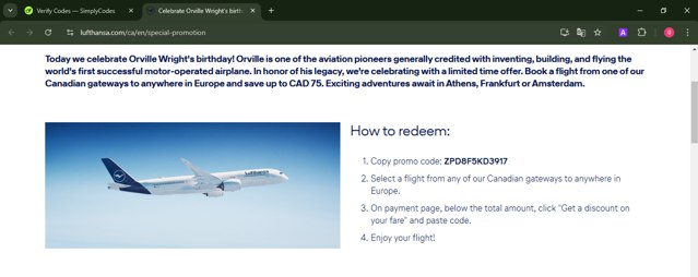 Lufthansa Promo Codes (4 Verified) - $75 Off w/Code Feb 2025