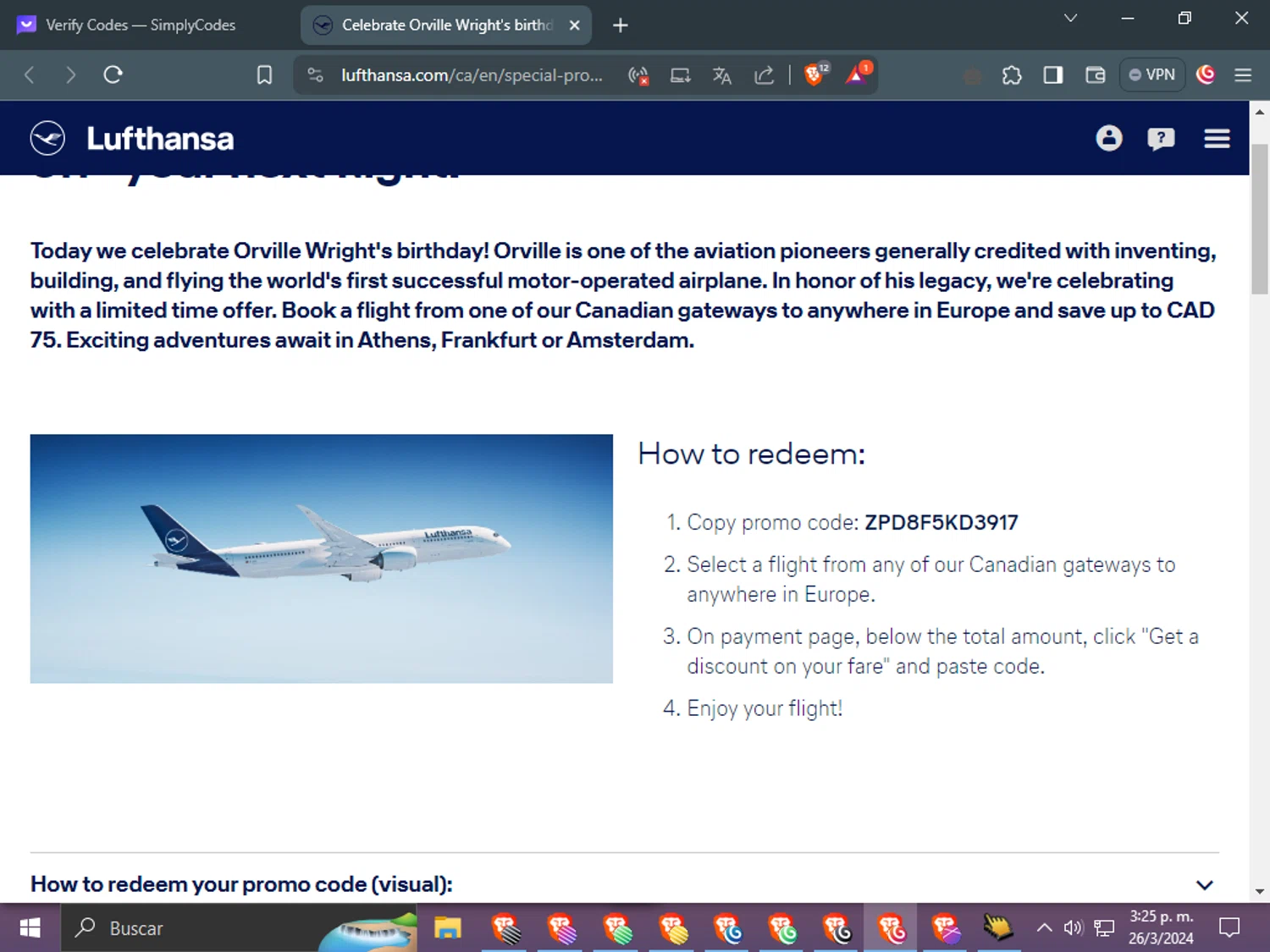 Lufthansa Promo Codes – $75 Off | May 2024