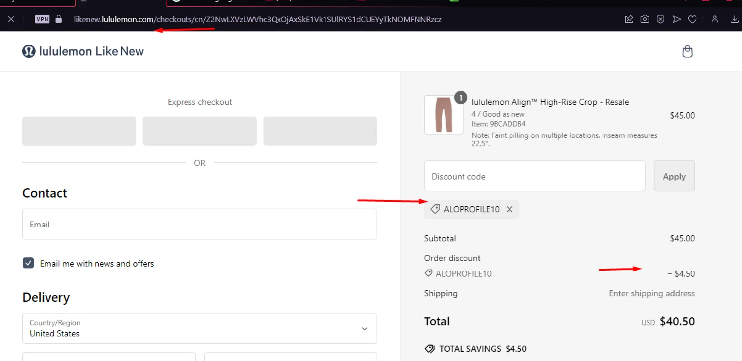 lululemon Like New Promo Codes - 10% Off | November 2024