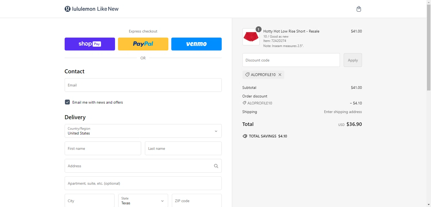 lululemon Like New Promo Codes & Black Friday 2024 Deals - 10% Off