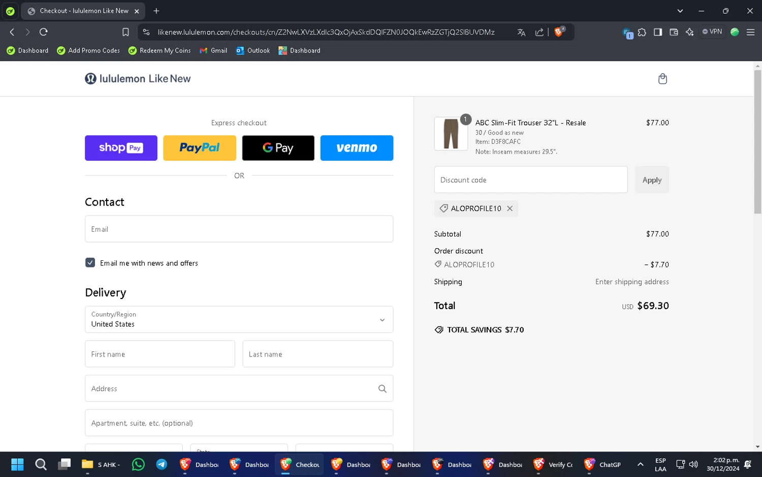 lululemon Like New Promo Codes - 10% Off | January 2025