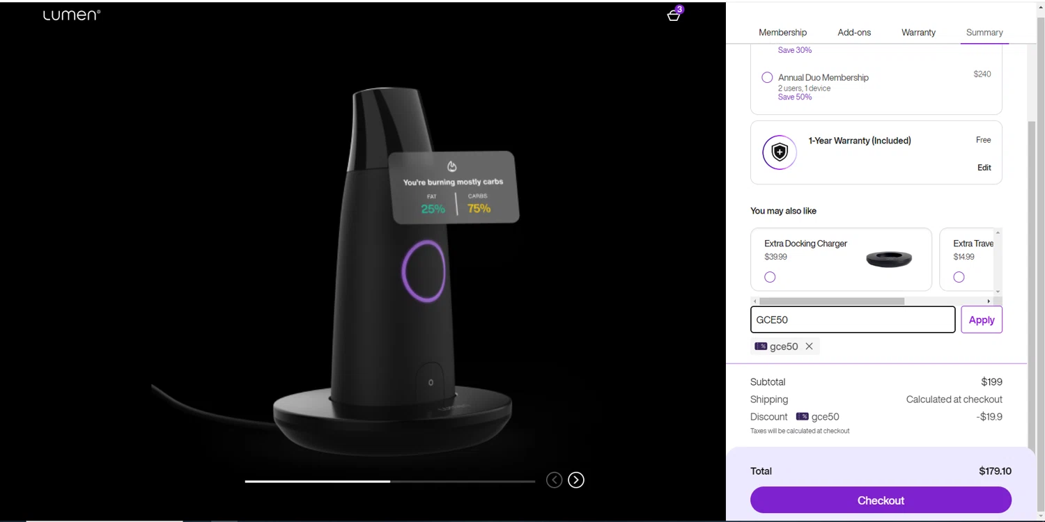 Lumen Discount Codes - $50 Off | October 2024