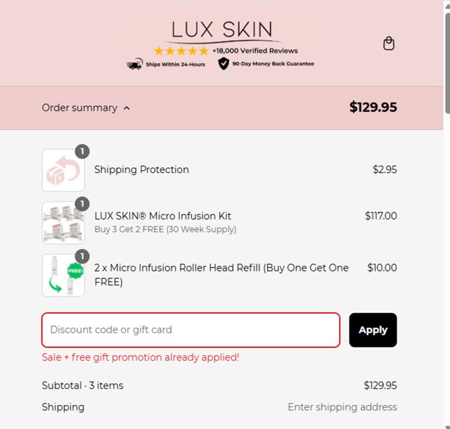LUX SKIN Discount Codes (3 Verified) - $20 Off Mar 2025