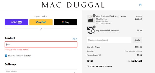 Mac Duggal Coupon Code