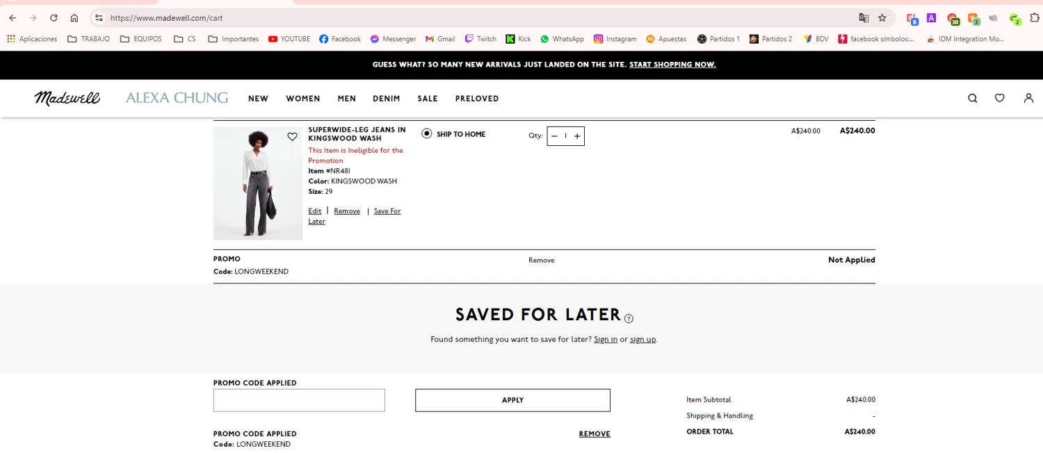 Madewell Promo Codes - $10 Off | September 2024