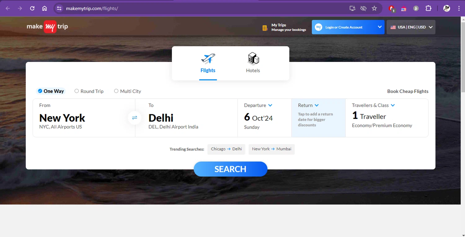 MakeMyTrip Promo Codes - $2000 Off | October 2024