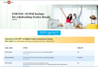 MakeMyTrip Promo Codes - $2000 Off | October 2024