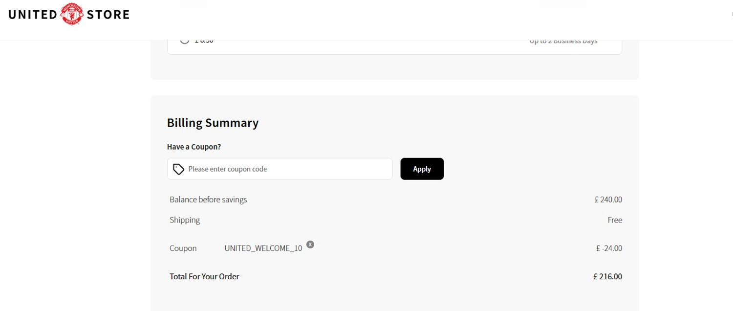 Manchester United Promo Codes - 10% Off Nov 2025