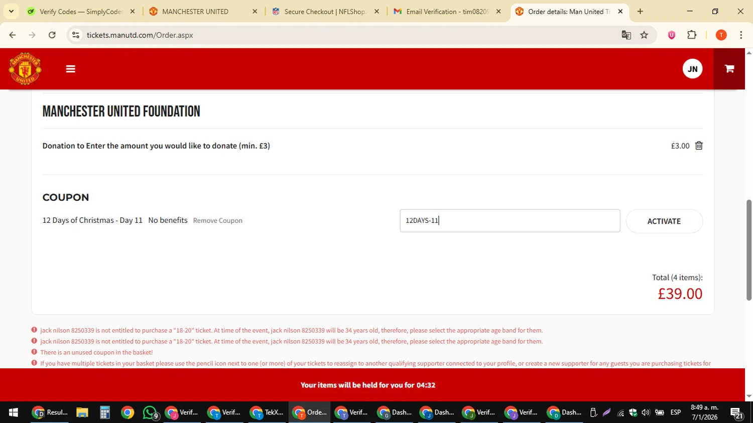 Manchester United Promo Codes - 10% Off Coupons Mar 2026
