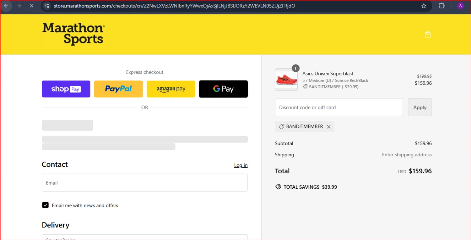 Marathon Sports Promo Codes (5 Verified) - Sitewide Jan 2025