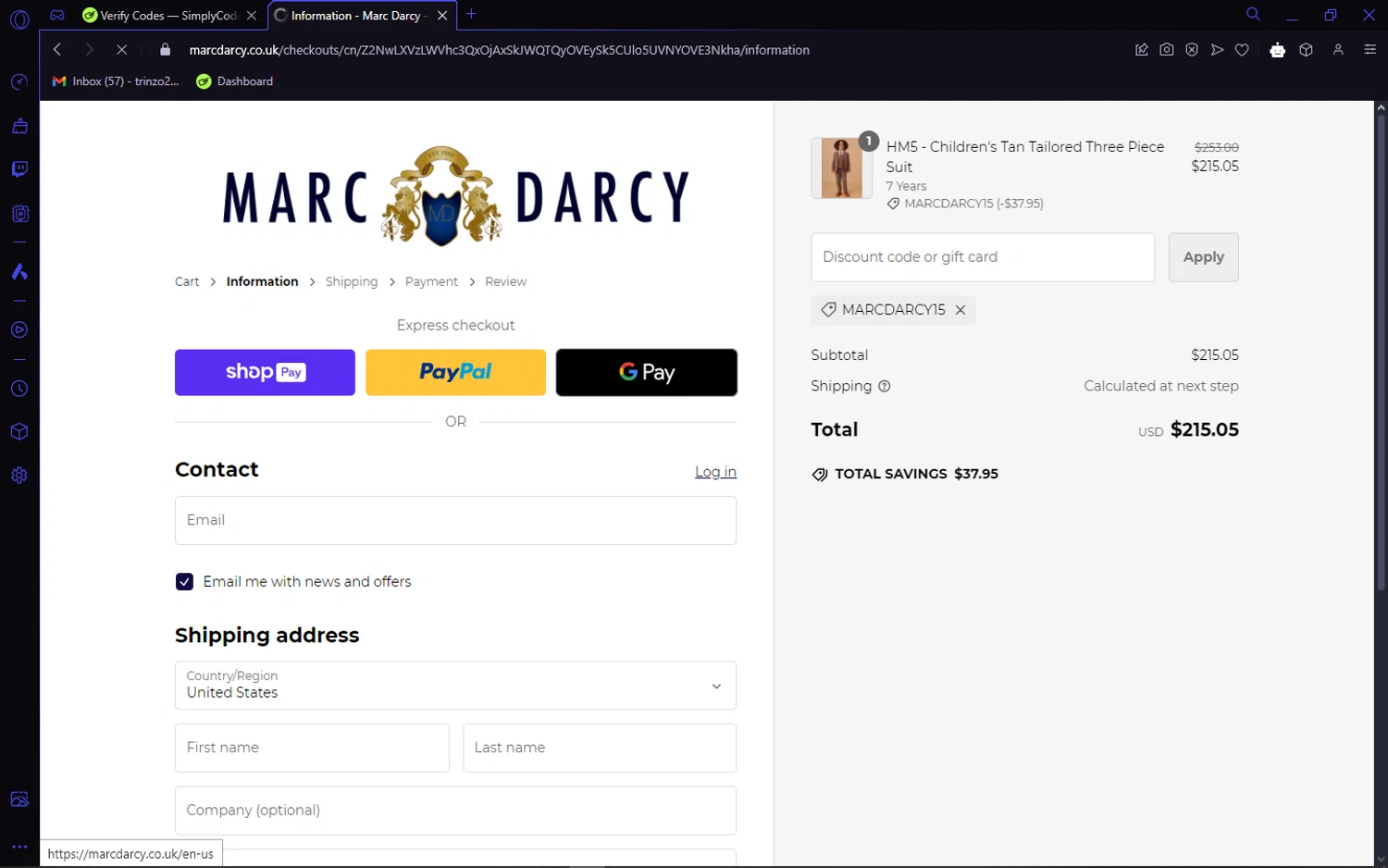 Marc Darcy Coupons - 10% Off | December 2024