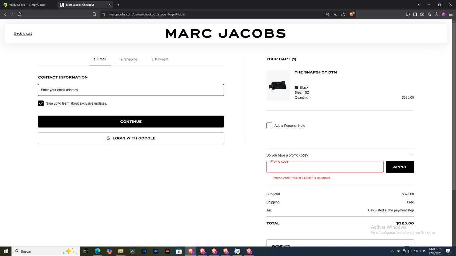 Marc Jacobs Promo Codes (1 Verified) - 25% Off Jun 2025