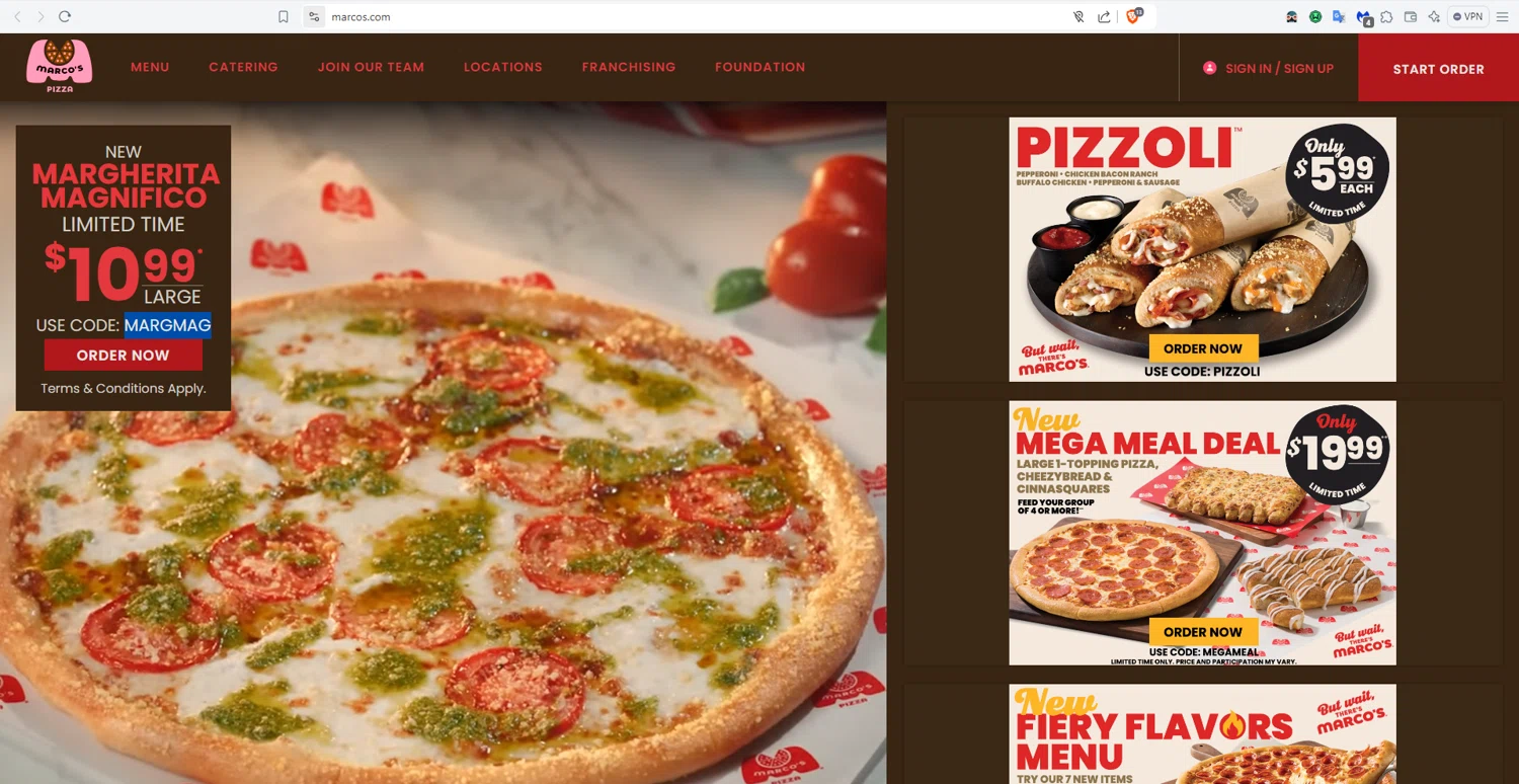 Marco's Pizza Coupons - 25% Off | September 2024