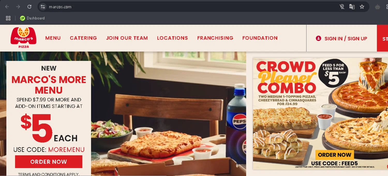 Marco's Pizza Coupon Codes (5 Verified) - w/Code Mar 2025