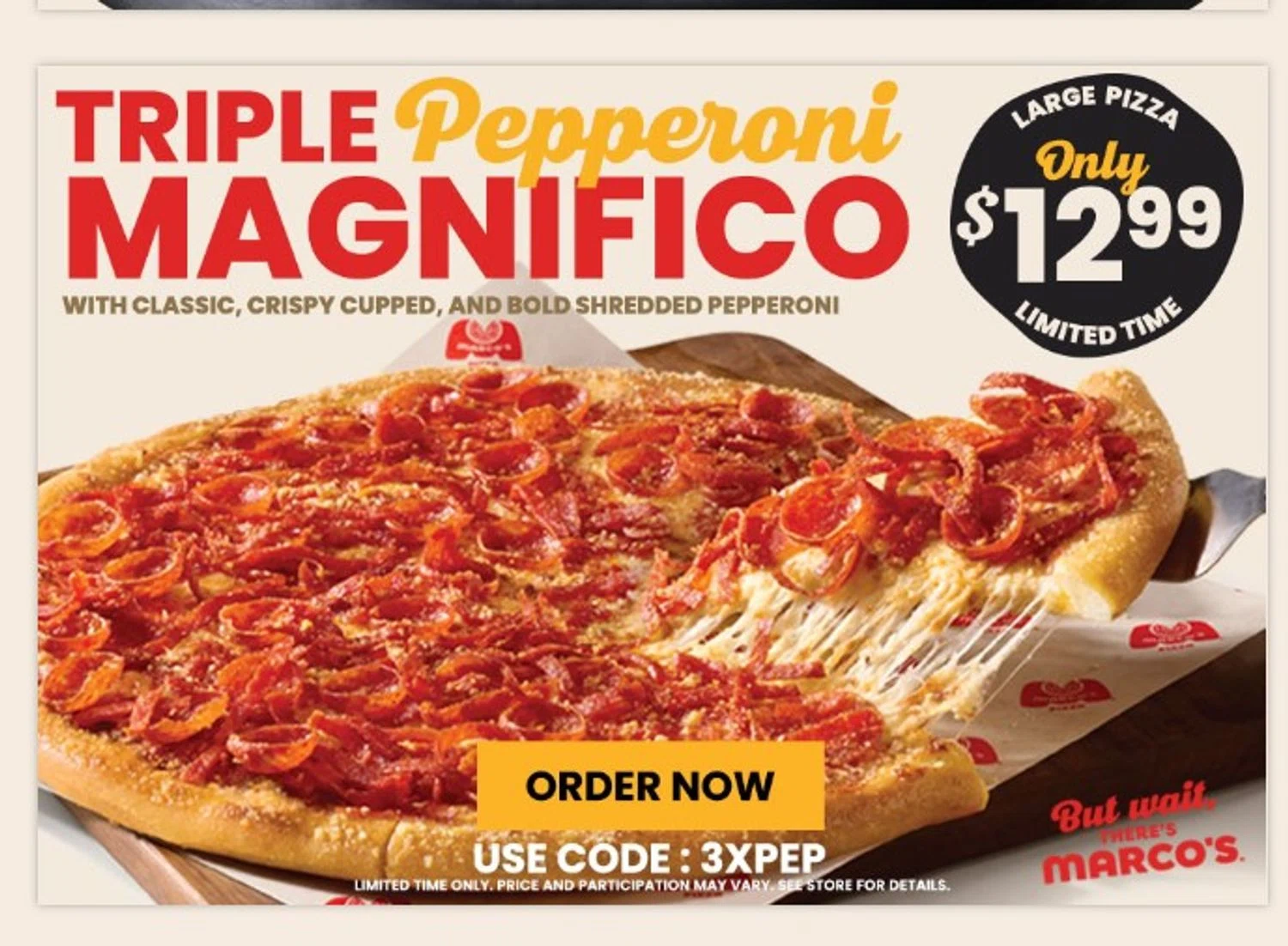 Marco's Pizza Coupon Codes (5 Verified) - w/Code Apr 2025