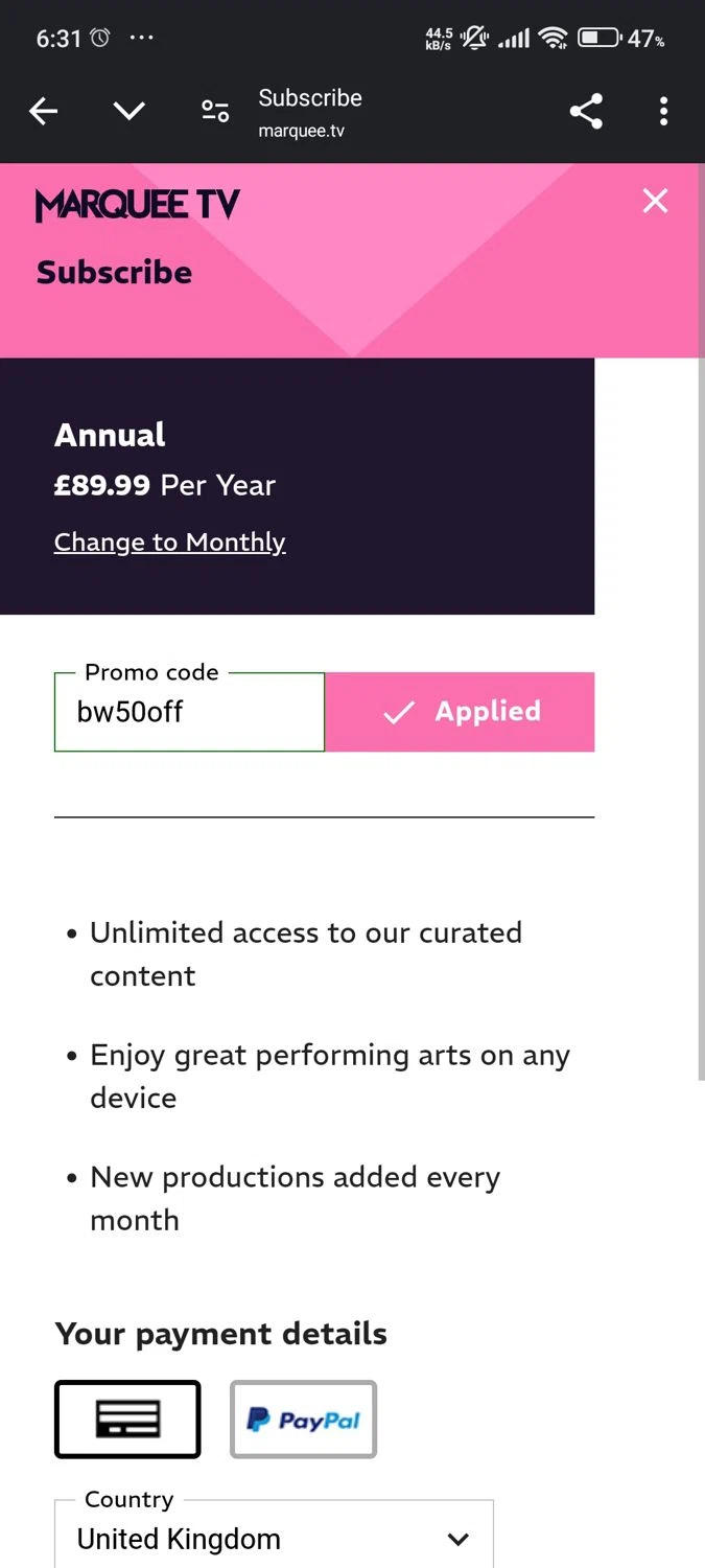 Marquee TV Promo Codes - 50% Off | October 2024