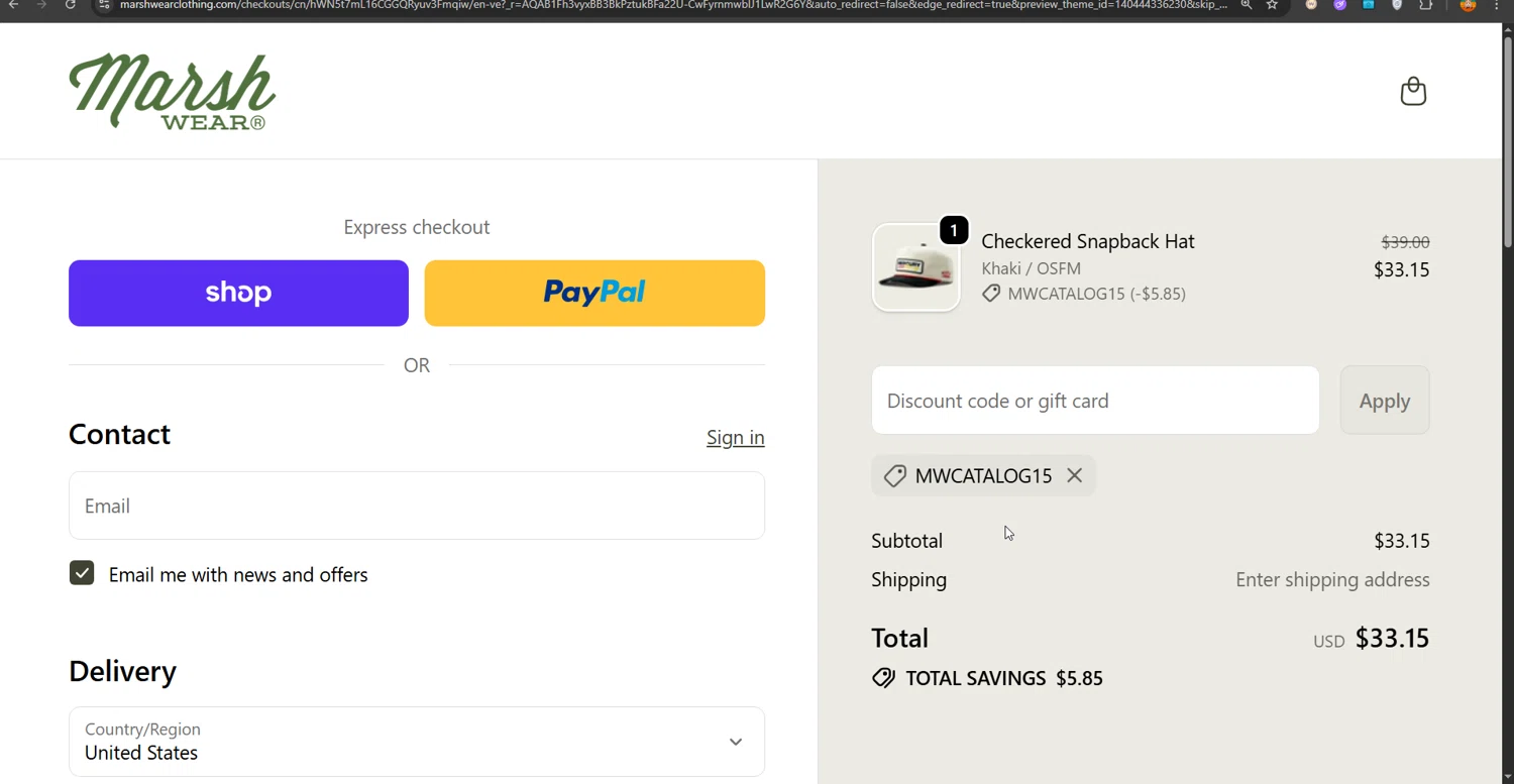 Marsh Wear Promo Codes - 15% Off (2 Verified) Dec 2025