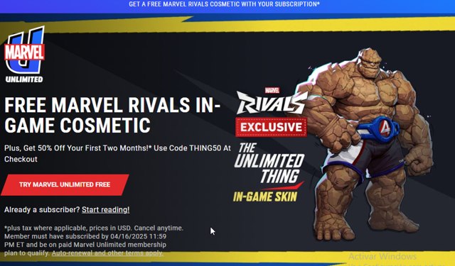 Marvel Unlimited Promo Codes (5 Verified) - 20% Off May 2025