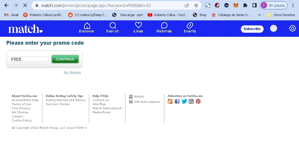 Match.com Promo Codes - 25% Off | January 2025