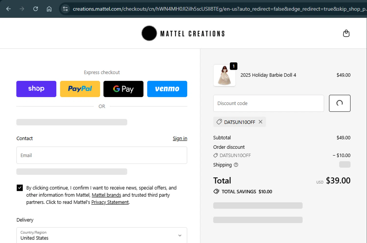 Mattel Promo Codes - $10 Off (2 Verified) Nov 2025